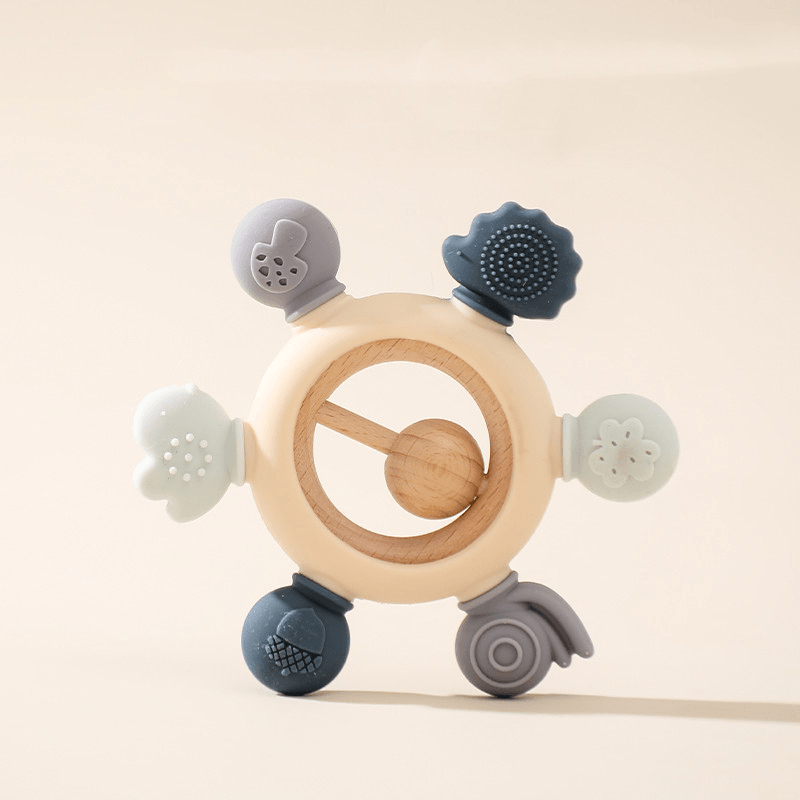 Blue Round Teether – Little Giggles