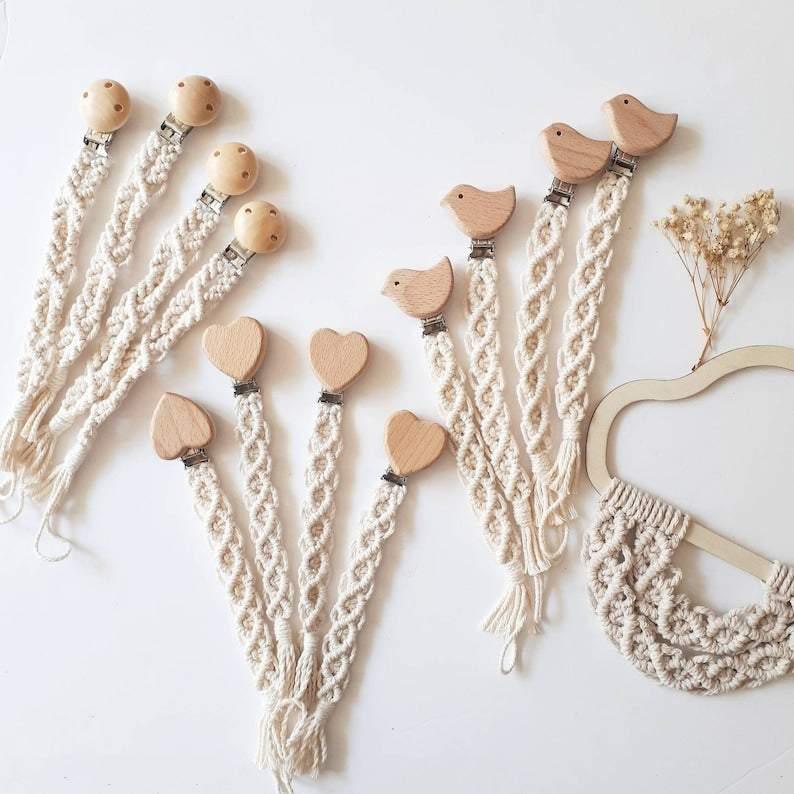 Blue Boho Pacifier Clips | Baby Pacifier in UAE | Little Giggles ...